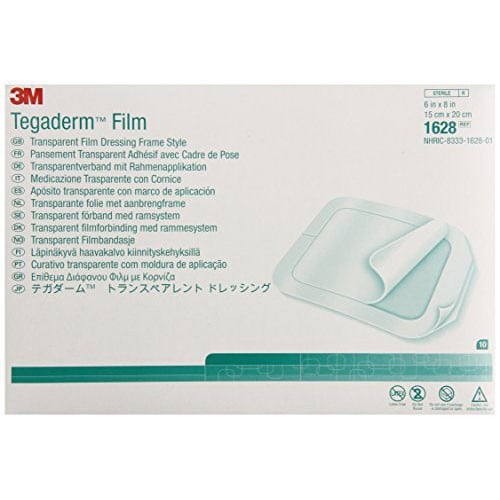 3M 1628 Tegaderm Transparent Film Dressing | 6 x 8 | Vitality Medical