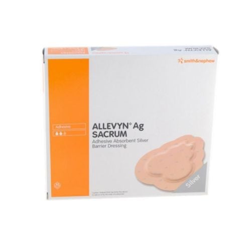 Smith & Nephew ALLEVYN Ag Adhesive Sacrum Dressing | Vitality Medical