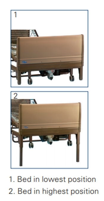 Invacare Full Electric Low Hospital Bed | 5410LOW - Vitality Medical