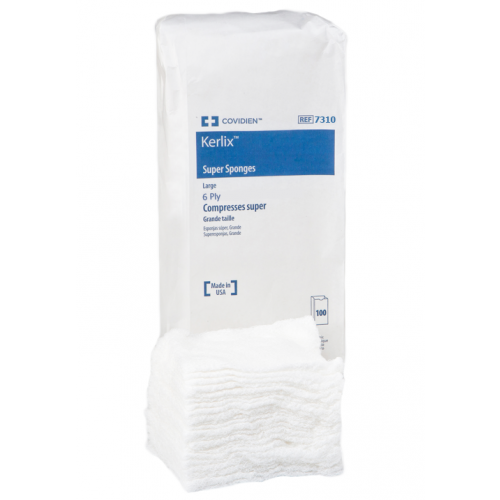 Covidien 7310 KERLIX 6 x 6-3/4 Inch Super Sponge Gauze 6 Ply, Sterile ...