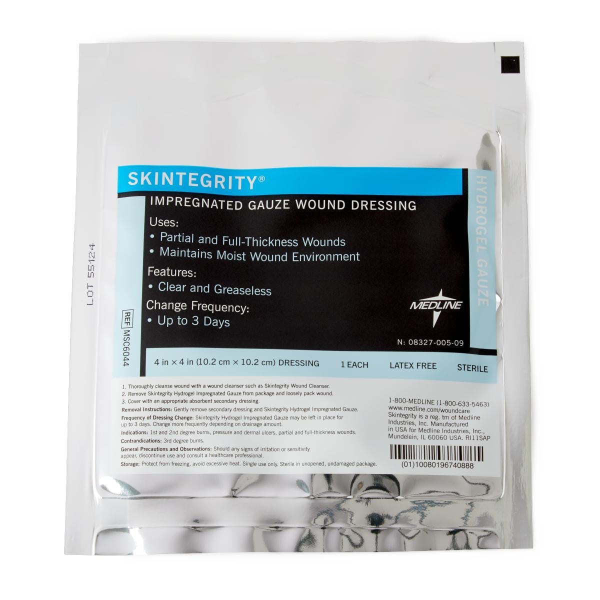 MedLine Skintegrity Hydrogel Impregnated Gauze, Latex Free - MSC6044 ...