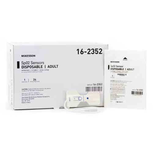 Disposable Pulse Oximeter Adult Finger Sensor McKesson 16-2352 ...
