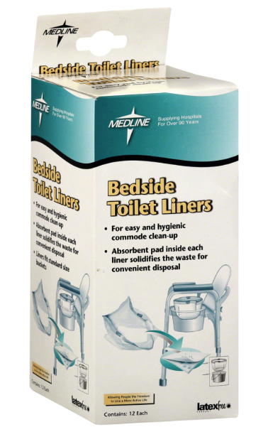 Medline Commode Liners w/ Highly Absorbent Pads - MDS89664LINER | (Case ...
