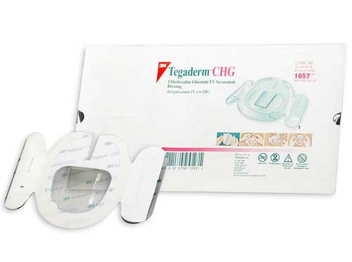 3M 1657 Tegaderm CHG IV Securement Dressing | 3-1/2 x 4-1/2 | Vitality Medical