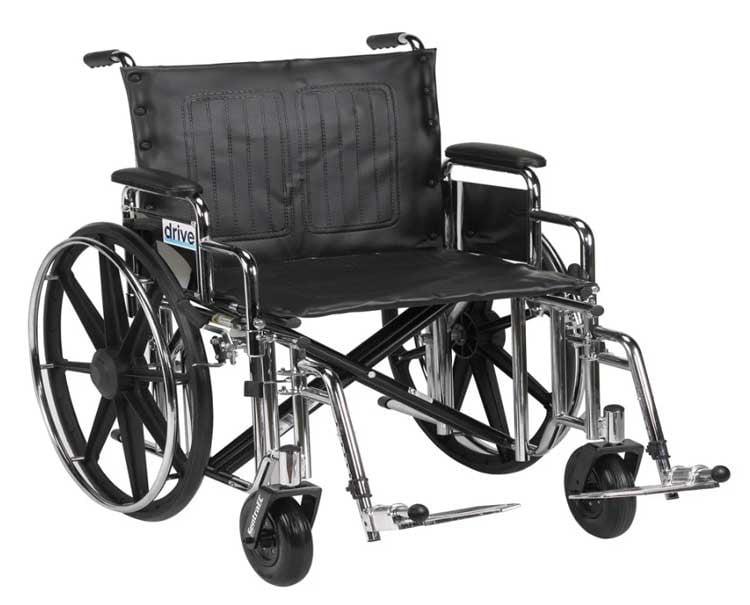 Sentra EXTRA Heavy Duty Wheelchair with Various Arm Styles and Foot ...