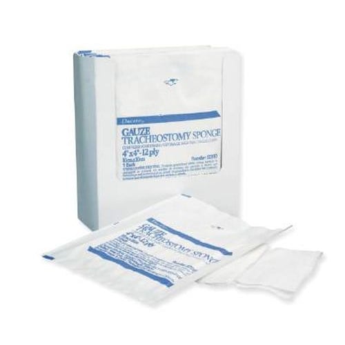Derma Sciences 84918 | 2 x 2 Inch Tracheotomy Drain Sponges 6 Ply, Sterile