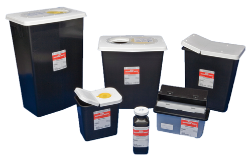 Covidien 1.5 Quart Black RCRA Hazardous Waste Container with Screw Cap ...