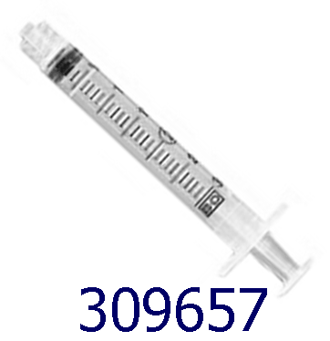 3 mL Syringes by Becton Dickinson, 309606, 309656, 309657, BD 3 cc Syringe