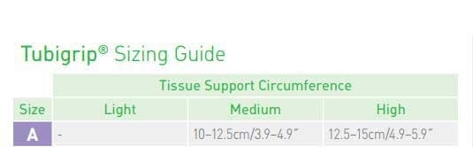 Tubigrip Size A - 1.5 Inch x 10 Meter Elasticated Tubular Bandage ...