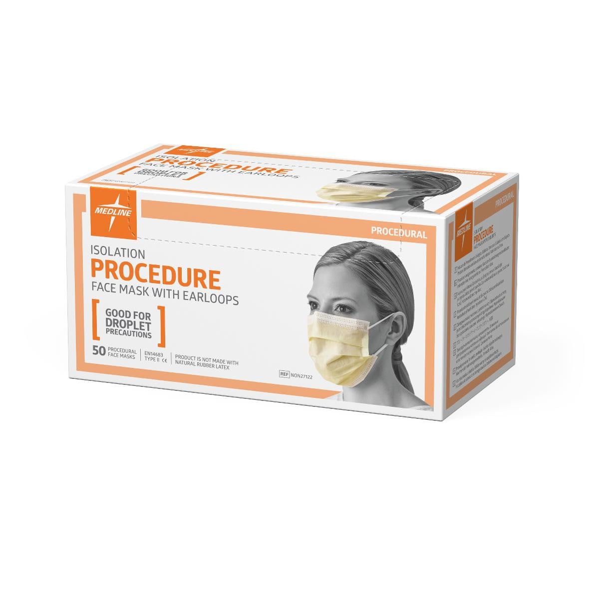 MedLine Prohibit Isolation Face Mask w/Earloops, Latex Free | NON27120 ...