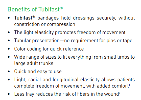 Tubifast Purple Line 10m - 4.5 Inch x 11 Yard Tubular Stretch Bandage ...