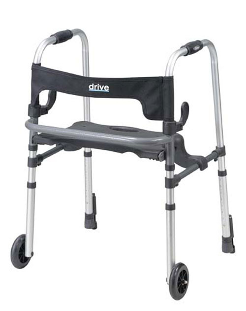 Drive Clever-Lite 10233 Folding Walker With Seat