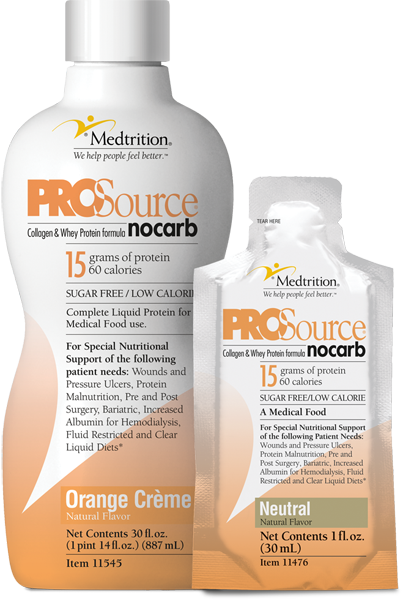 ProSource NoCarb Liquid Protein Supplement | Berry, Orange, Unflavored