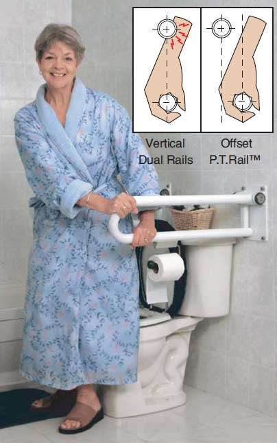 PT Rail Bathroom Bar | PTWR28L, PTWR28R