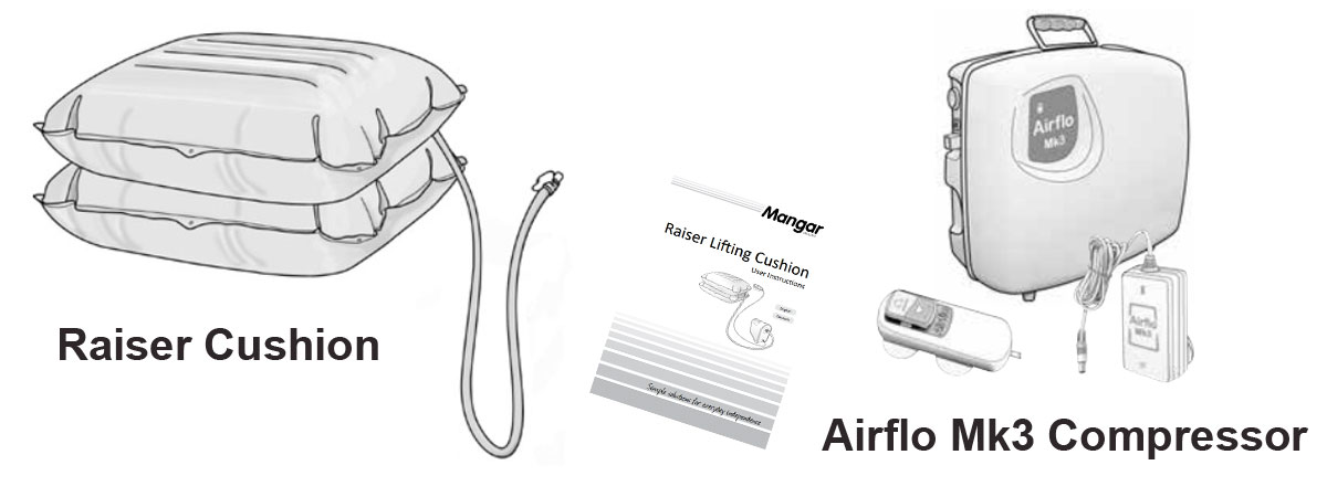 [Ship Free] Mangar Raiser Lifting Cushion w/ Airflo MK3 Compressor